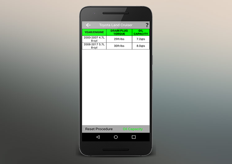 Oil Reset App